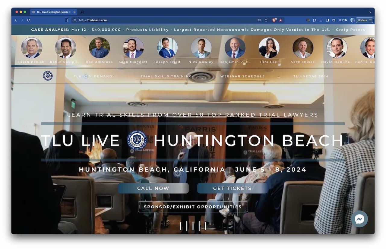 David DeRubertis, DeRubertis Law at TLU Live Huntington Beach 2025 ...